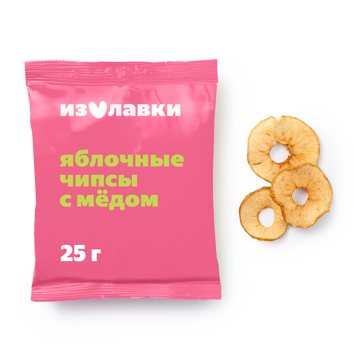 Чипсы фруктовые яблочные «Из Лавки» с мёдом, 25 граммов, 1 упак.