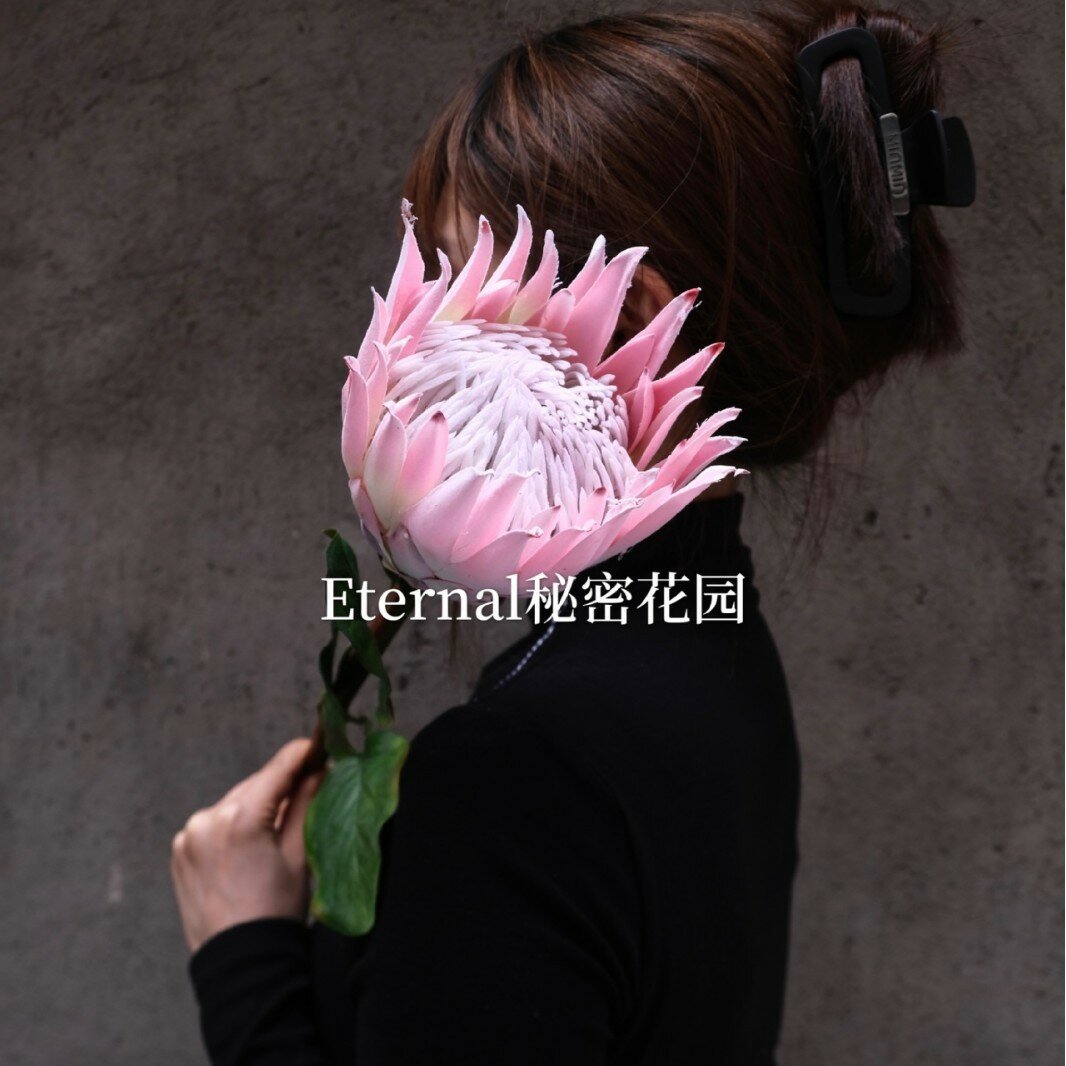 Флокированная одиночная ветка императорского цветка, южноафриканский принцесса цветок, подушка для булавок, цветок высокого класса, искусственный цветок для дома, цветок для лобби отеля