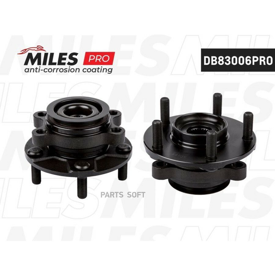 DB83006PRO Miles Ступица с подшипником перед. +ABS NISSAN QASHQAI I/X-TRAIL/JUKE/RENAULT KOLEOS MILES DB83006PRO | цена за 1 шт
