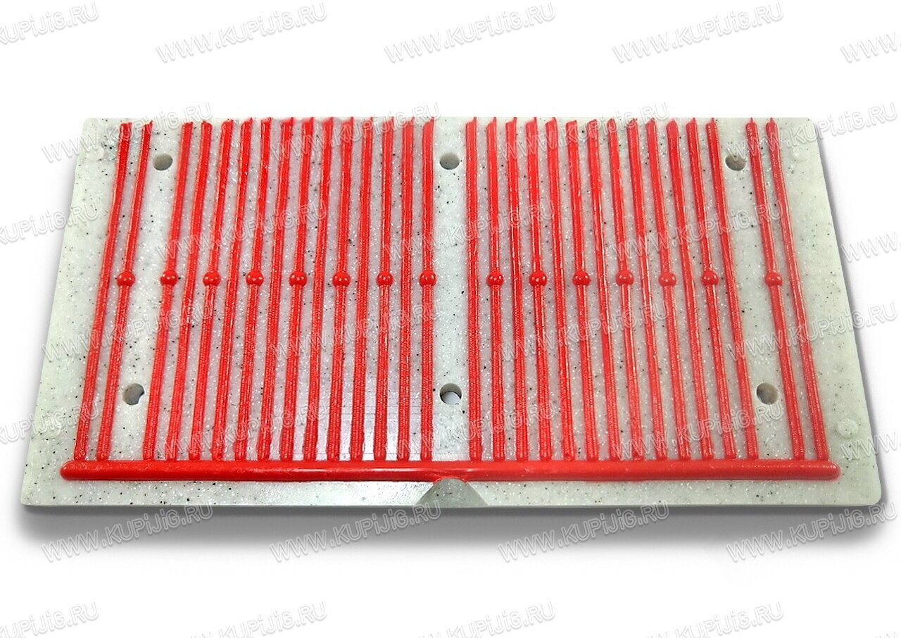 JIG Набор № 7 Доширак-Mix 4" 100 мм х 30 мест Форма многоместная из акрилового камня для литья рыболовных силиконовых приманок