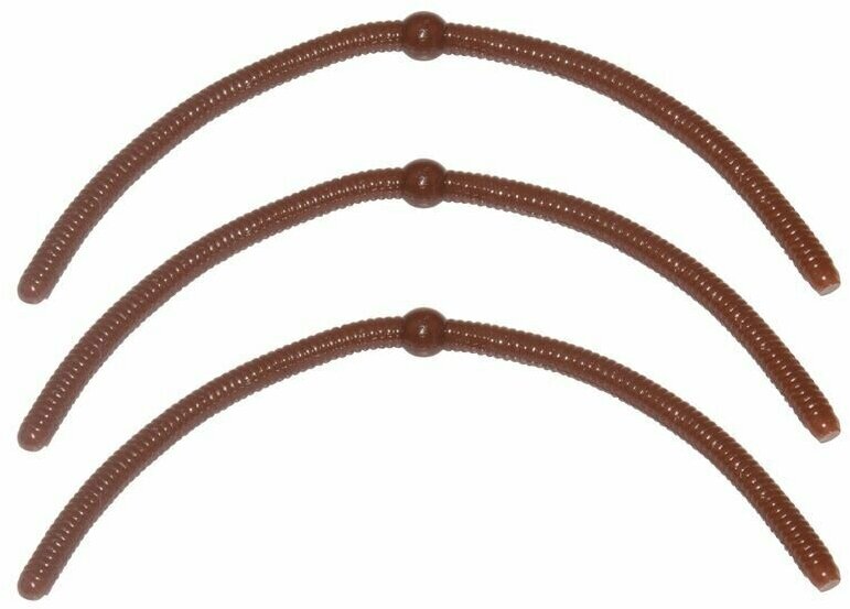 Мягкая форелевая силиконовая приманка для рыбалки TROUT EXPERT серия D-WORM BALL - доширак шарик (#DB12, 100 мм, 12 шт в банке, сыр, Коричневый)