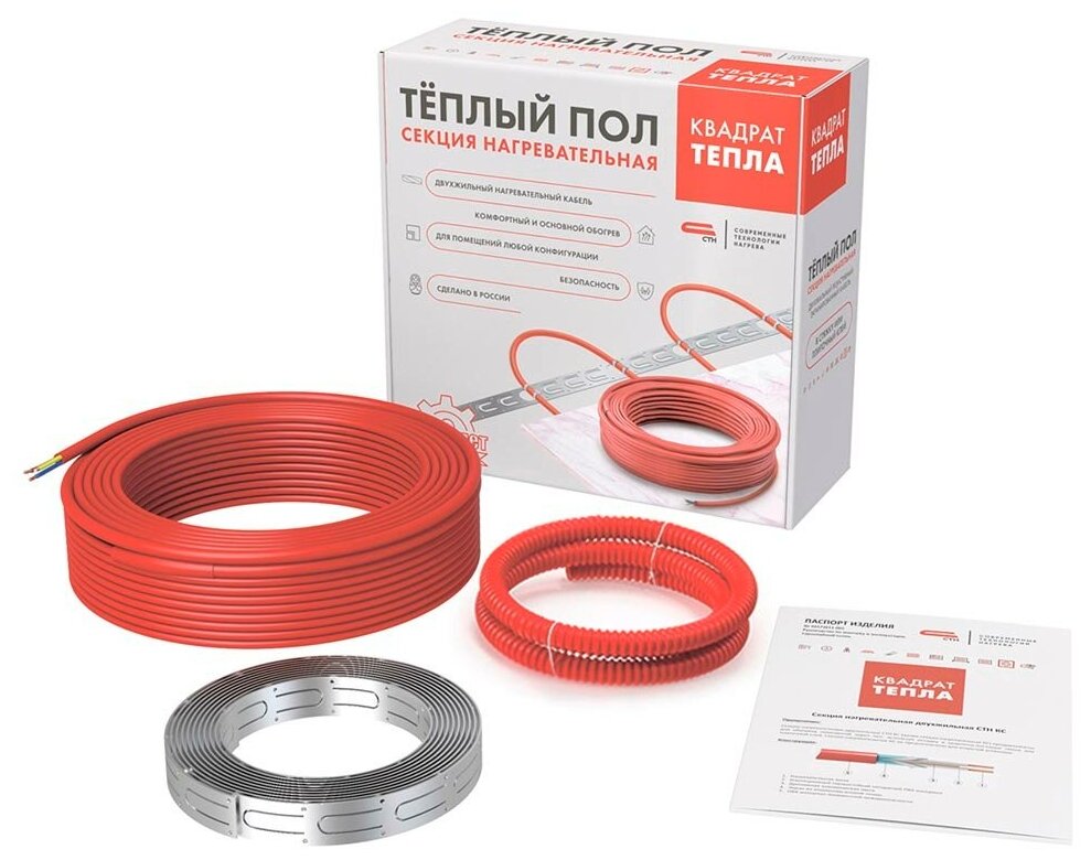 Теплый пол кабельный СТН Квадрат тепла КС-700-38 3,5-4,67 кв. м 700 Вт 38 м