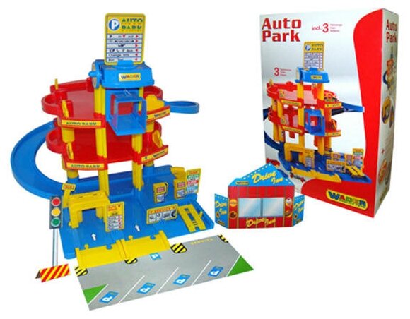 Детский паркинг Wader 3-уровневый с автомобилями 37893