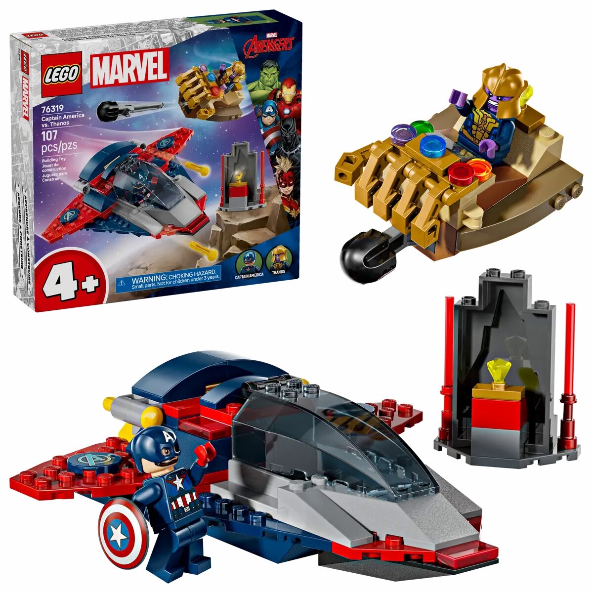 Конструктор LEGO Super Heroes 76319 Капитан Америка против Таноса, 107 дет.
