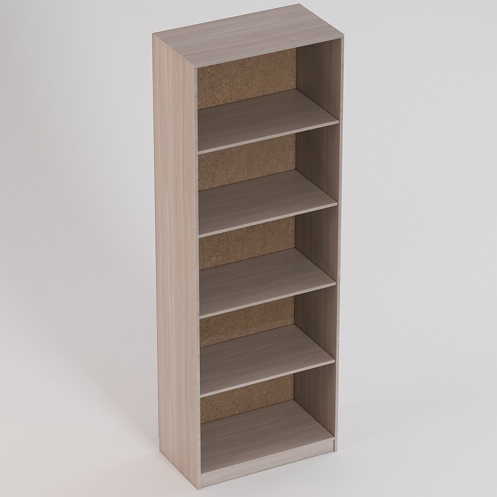 Стеллаж ШО-13 ясень шимо светлый (ШхГхВ) (600х440х1900)мм, 5 полок, 5 ниш, "Колизей мебель"