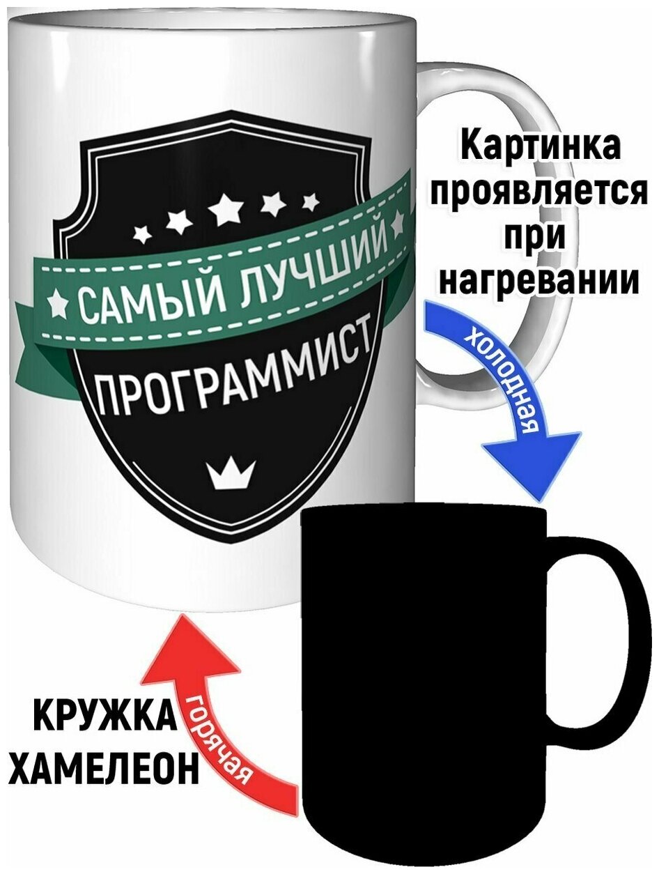 Кружка самый лучший Программист - с эффектом хамелеон.