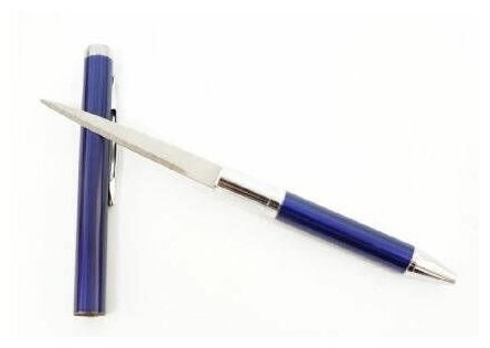 Сувенирная-туристическая ручка-нож (синий)