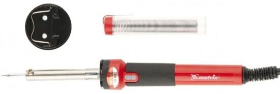 Паяльник Matrix 913046, пластик ABS, класс защиты 1, индикатор, медный наконечник с долговечным покрытием,220В,60W