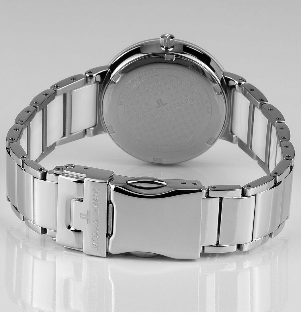 Наручные часы JACQUES LEMANS High Tech Ceramic, серебряный, белый — фото 1