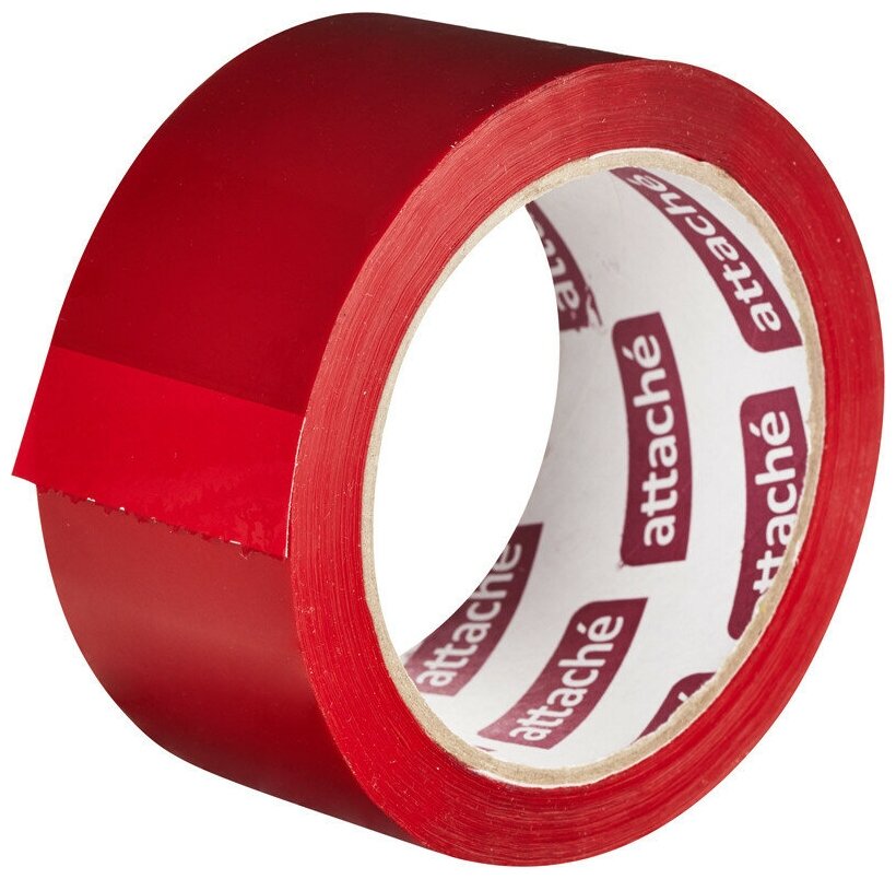 Клейкая лента упаковочная ATTACHE 48мм х 66м 45мкм красный 146158