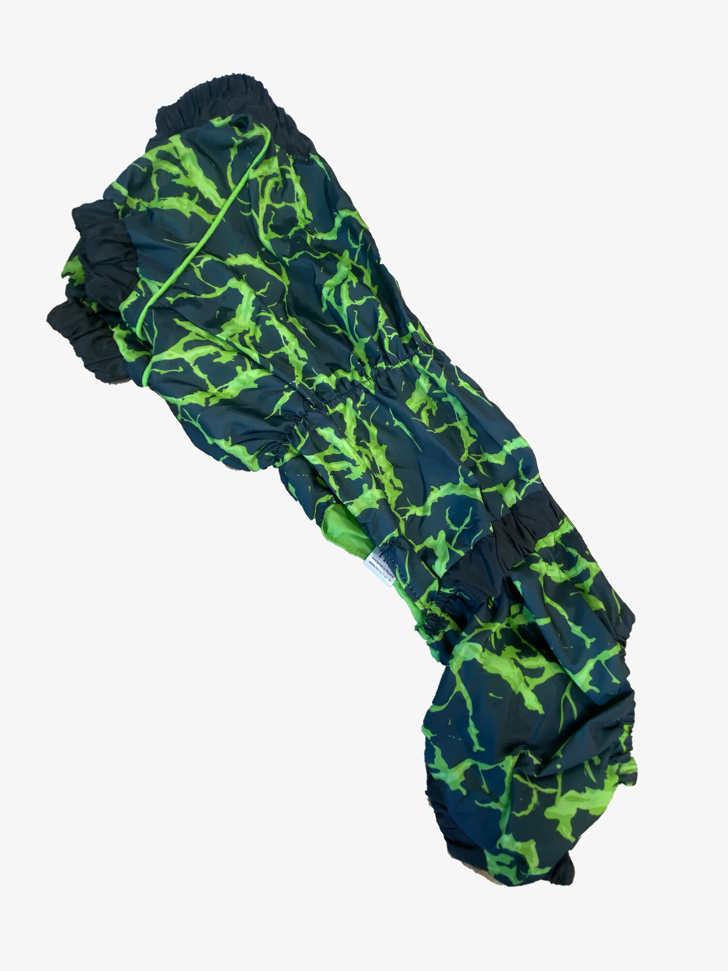 For my dogs Дождевик черный/зеленый мальчик ТМ2