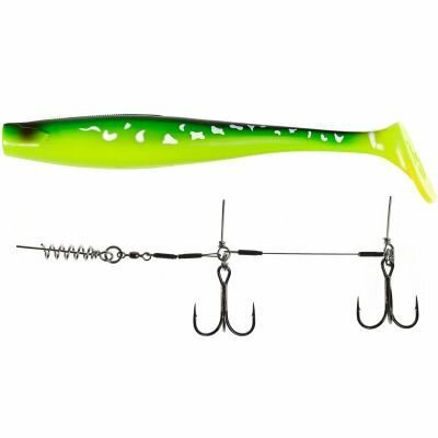 Мягкие приманки Lucky John 3D BBS Series KUBIRA SWIM SHAD 9.0" + Stinger L # PG26 (1шт)