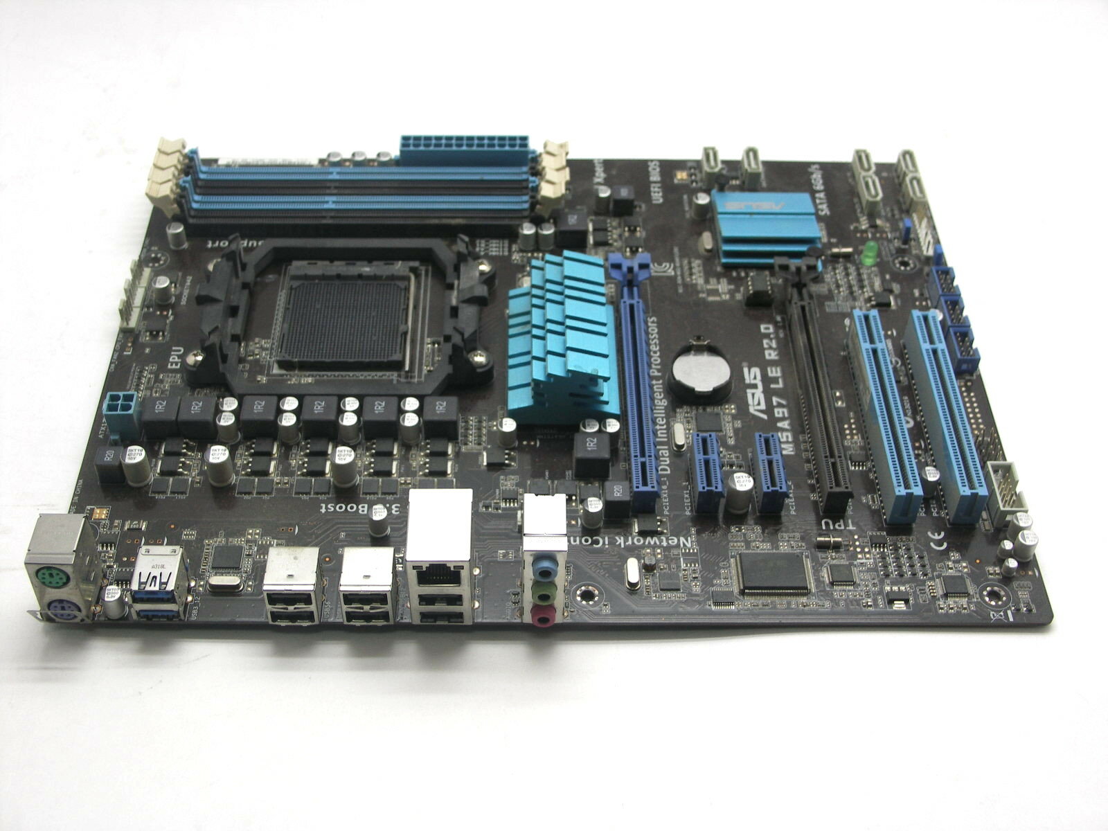 Материнская плата S-AM3+ ASUS M5A97 LE R.2.0, 970/4DDR3/4PCI-Exp/SATA/Raid/gLan/ATX