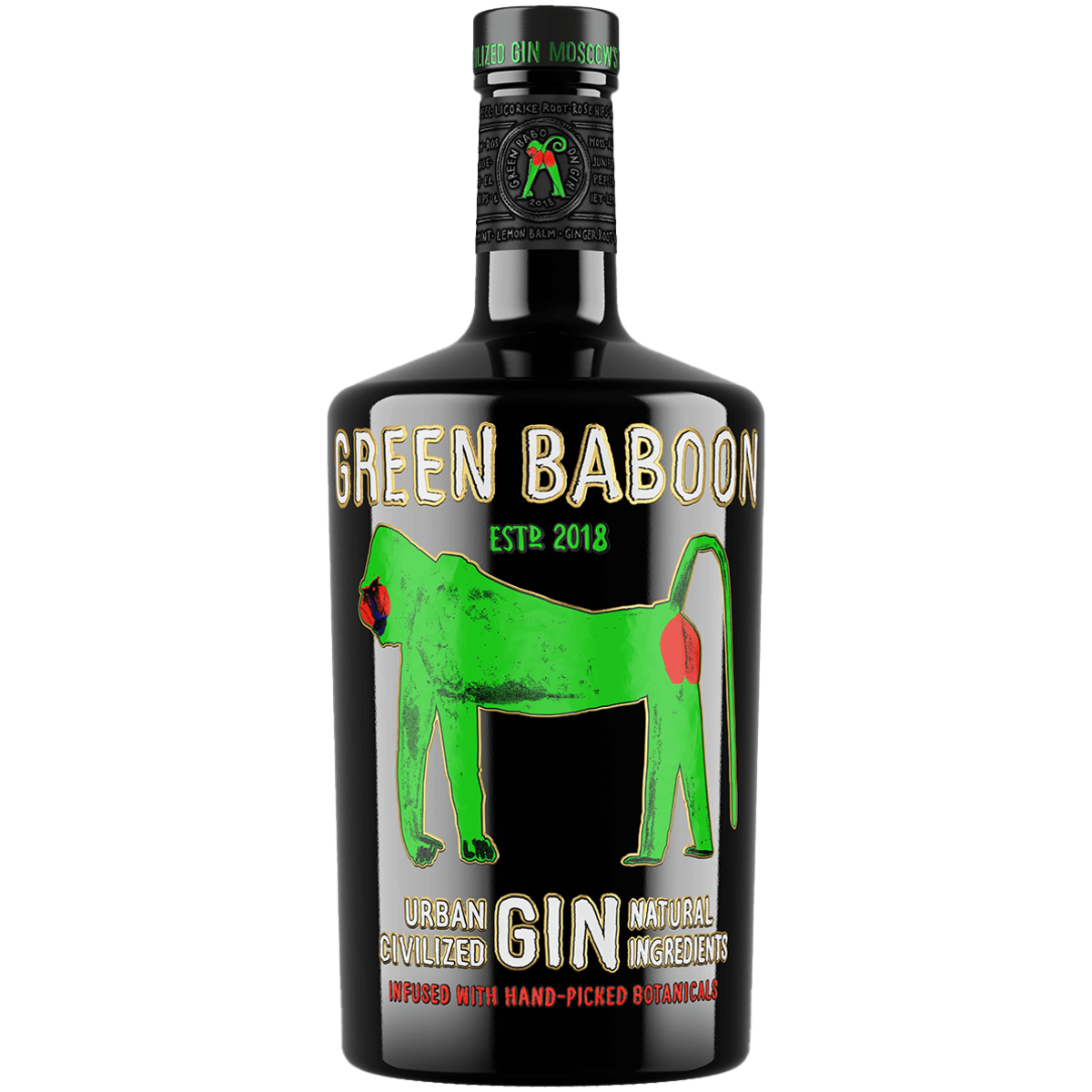 Джин Green Baboon, классический, 0,7 л, 40% крепость, Россия