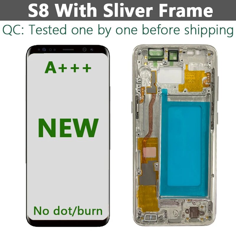 Super AMOLED TFT-дисплей для SAMSUNG Galaxy S8 SM-G950 G950F S8 Plus SM-G955 G955F сенсорный экран, замена дигитайзера ЖК-дисплея AMOLED S8 Sliver