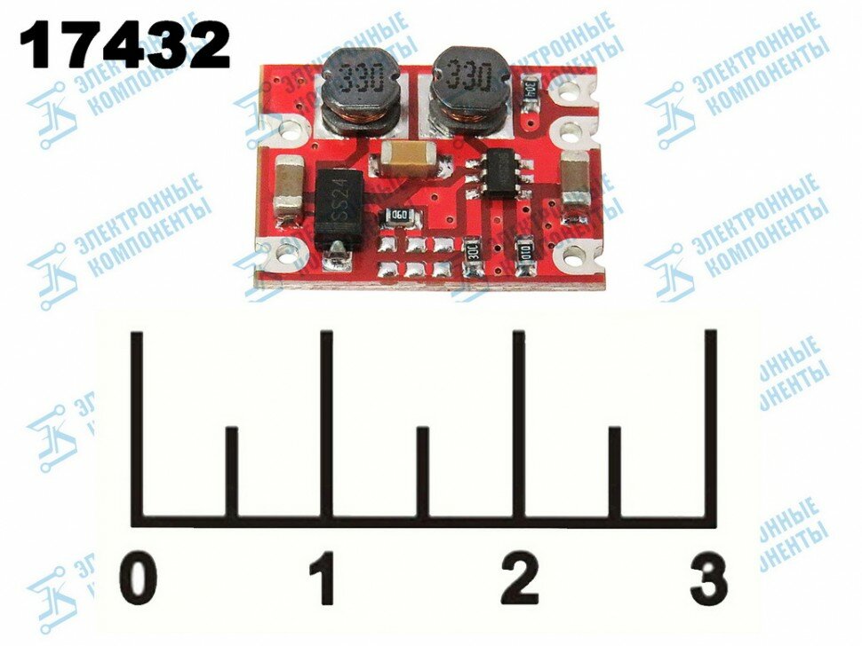 Преобразователь DC/DC вход 3-15V/выход 5V 0.6А S09 (повышающий/понижающий)