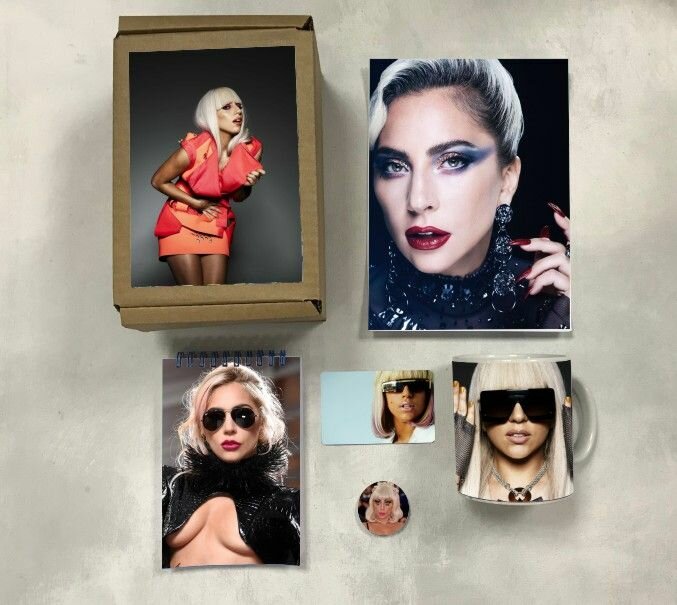 Бокс Леди Гага, Lady Gaga №9, Товары с нашими рандомными картинками