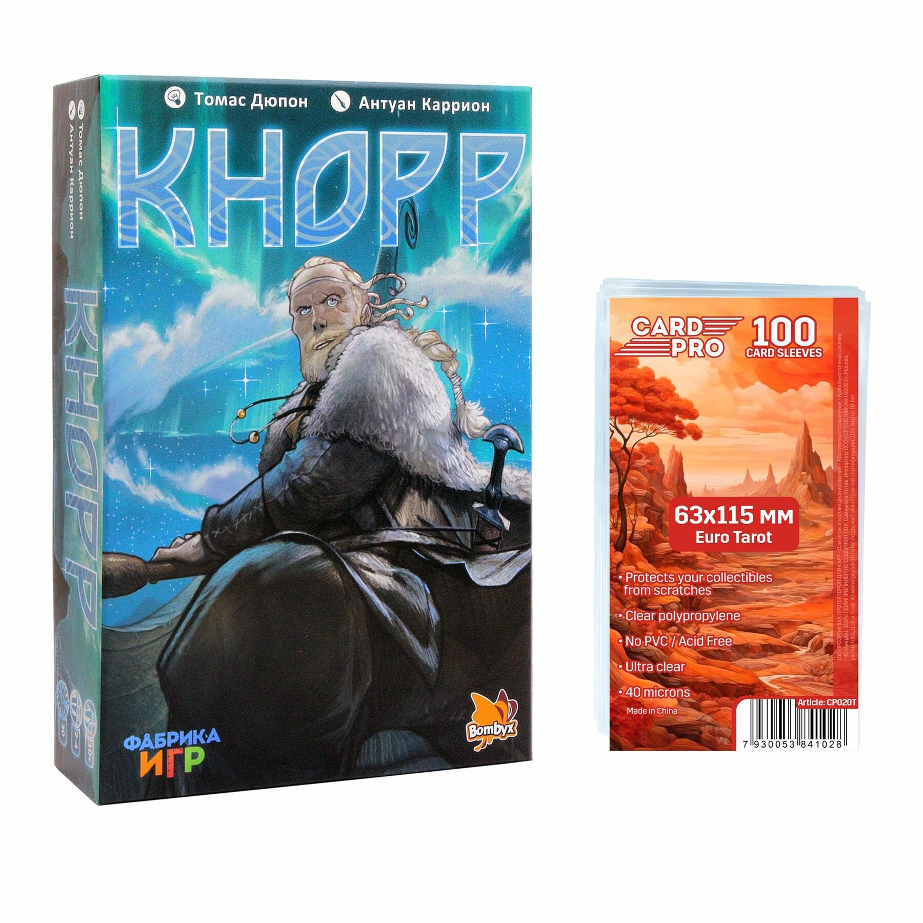 Настольная игра Фабрика Игр Кнорр с протекторами Card-Pro Euro Tarot