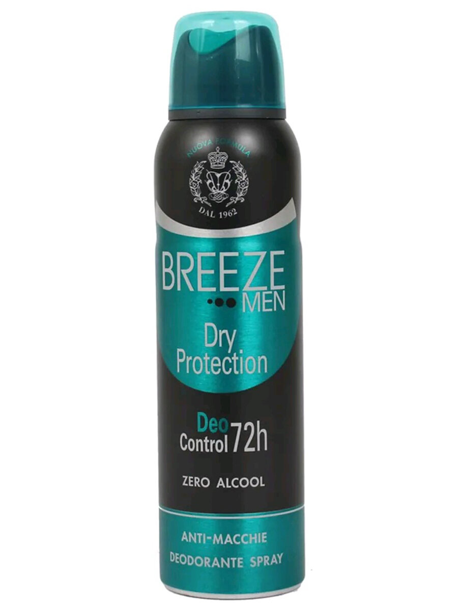 Дезодорант Breeze Men мужской антиперспирант спрей Dry Protection 150мл