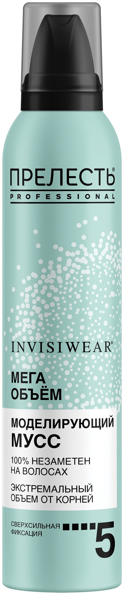 Мусс для волос Прелесть Professional Invisiwear Экстремальный объем, невесомый, сверхсильная фиксаци .