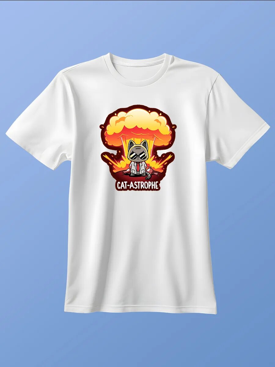 Футболка с принтом котик