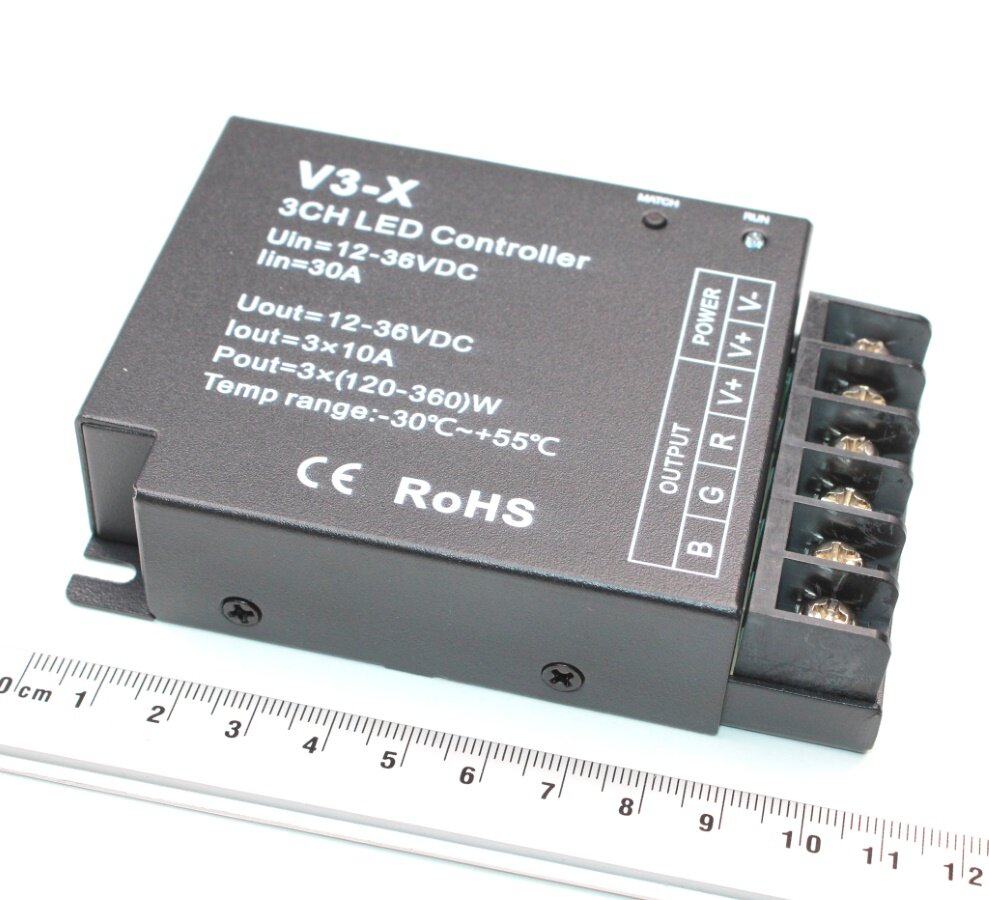 3ch V3-X IC42 RGB/CCT/DIM (12-36V, 3x10A, max.360-1080W), Контроллер, Работает со всем оборудованием серии ICLED PRO