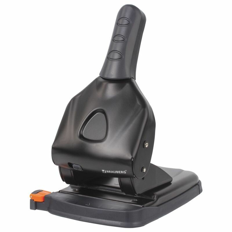 Дырокол металлический мощный BRAUBERG "Heavy duty" до 65 листов, эргономичный