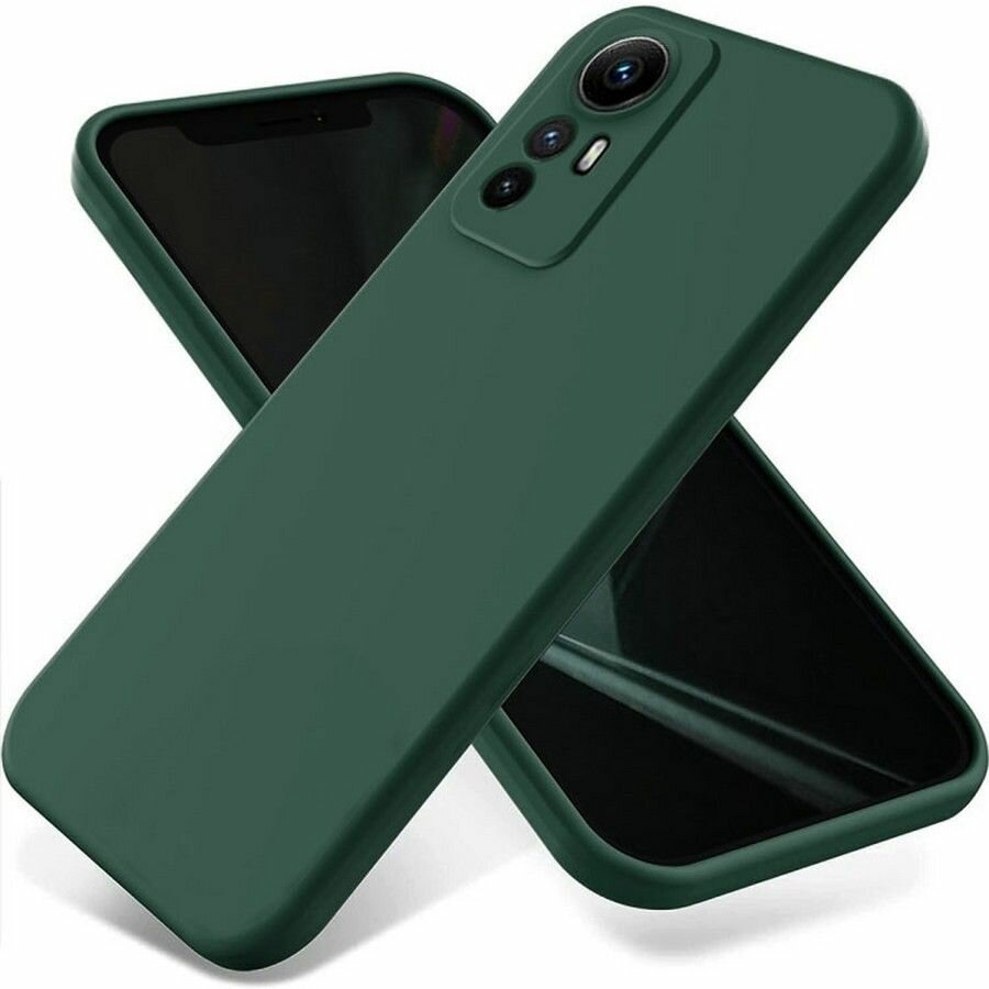 Силиконовая накладка Silky soft-touch для Xiaomi Redmi Note 12S 4G хаки