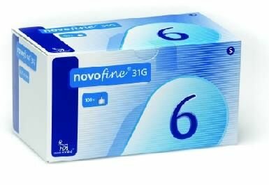 Иглы для шприц-ручки 31G Novofine/Новофайн 0,25х6мм 100шт