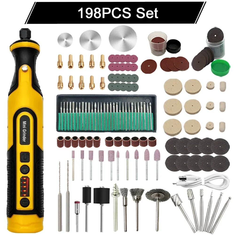 Беспроводной вращающийся инструмент 7,2 в, мини-гравер, шлифовальный станок, Беспроводная электрическая дрель, набор для самостоятельной полировки, сверления, резки, шлифовки