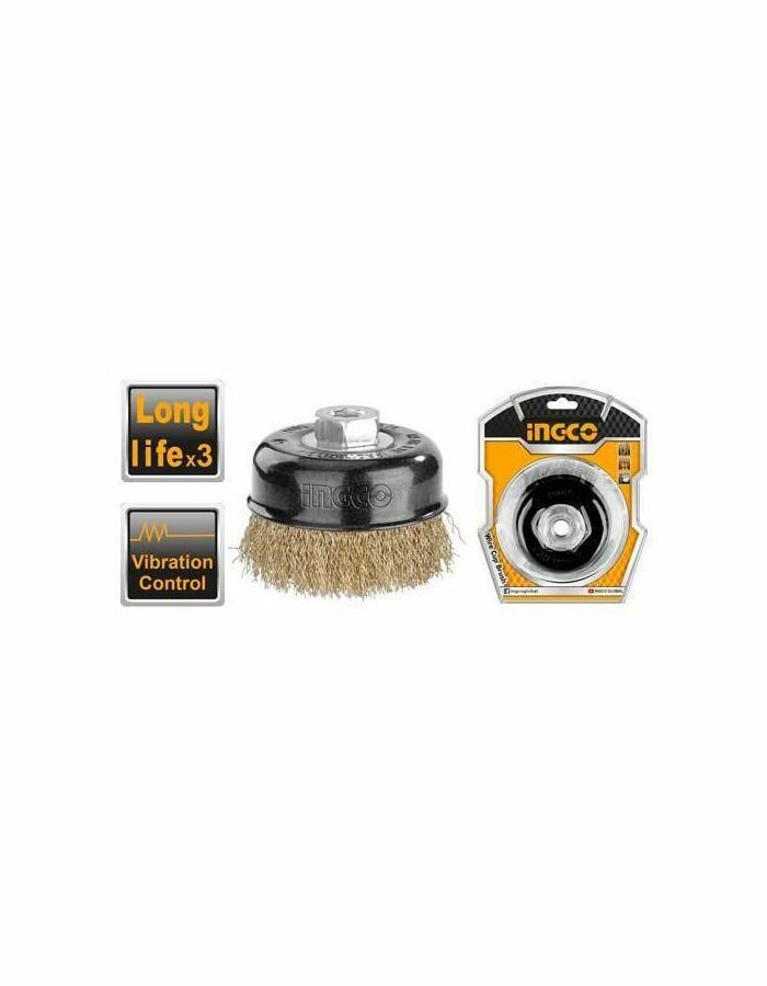 Щетка чашеобразная витая INGCO WB10755 INDUSTRIAL 75 мм