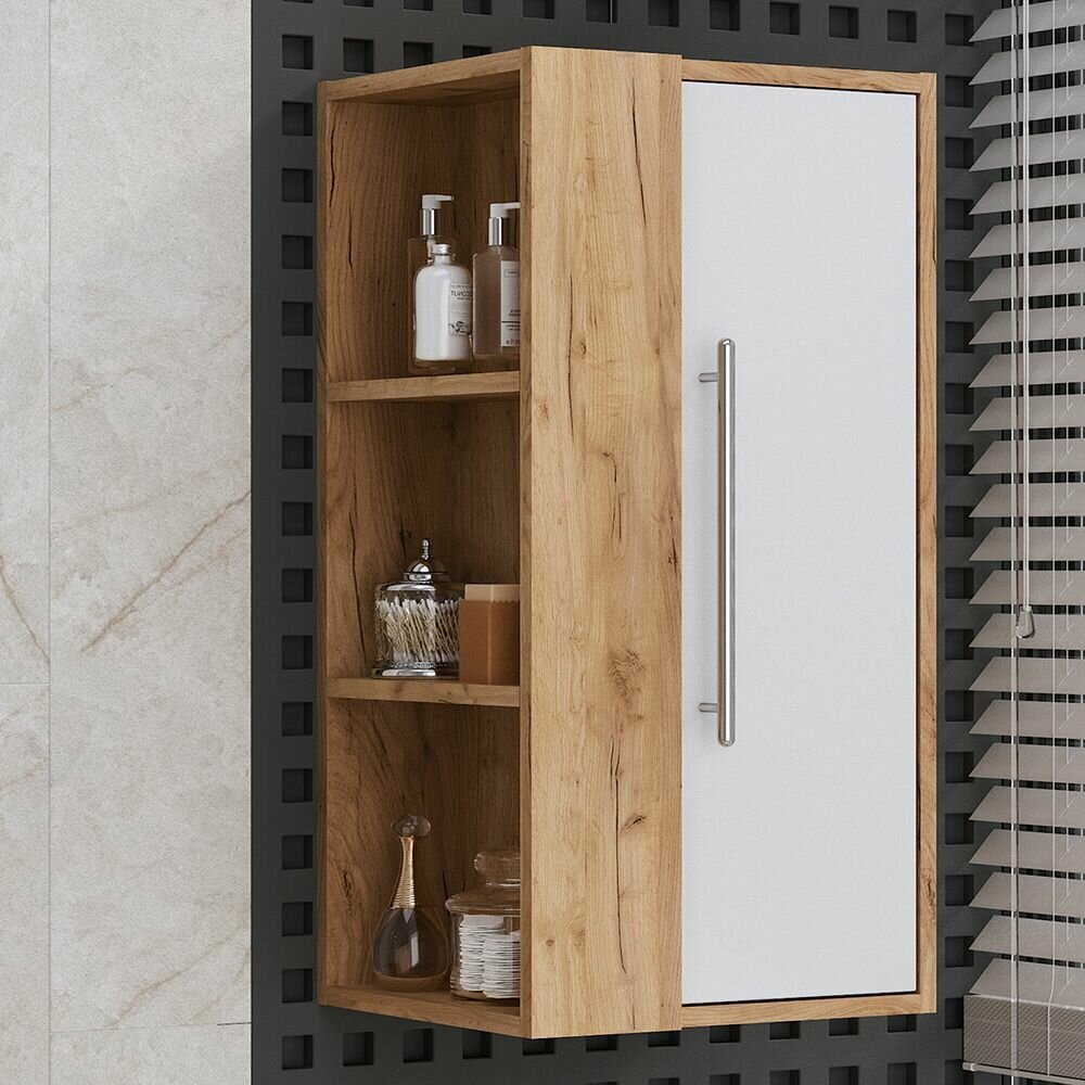 Комод MELBOURNE 40 подвесной , дуб / белый , универсальный / AQUA DE MARCO