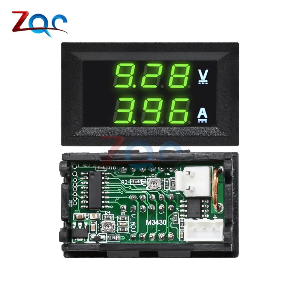 ДиYMOrE Мини Цифровой Вольтметр Амперметр 0-100В 7-110 10А 0-100V Green Green