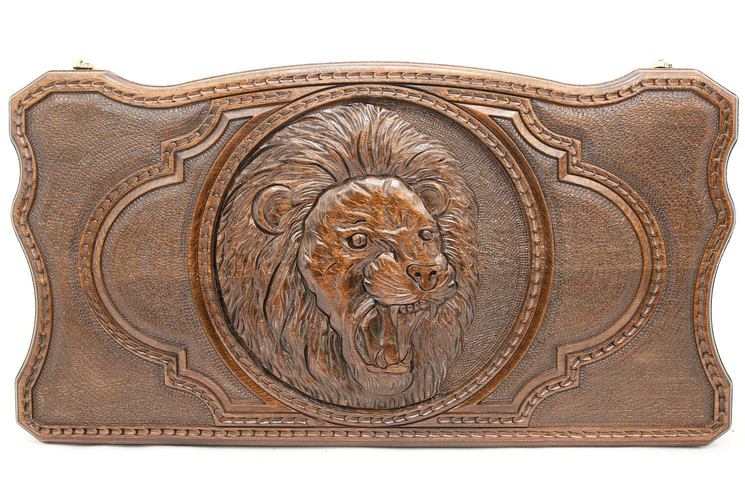 Нарды и шашки резные Рычащий лев 62 х 61 см бук Армения 62541 Simonyan