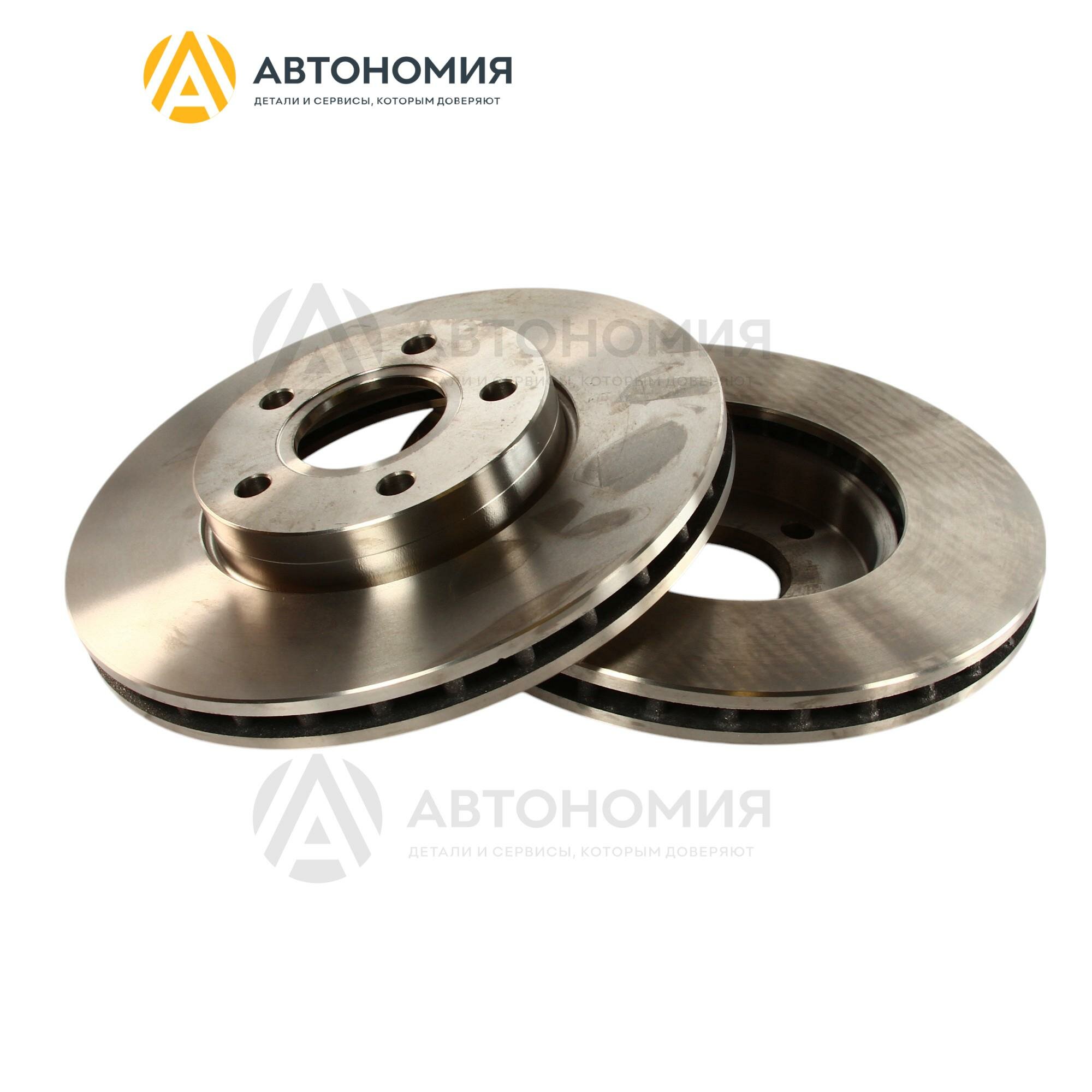 Диск тормозной, к-т. 2 шт. передн. вент. (без ABS) FORD Focus 2005-, FORD Focus Estate/Wagon 2005-, FORD C-Max 2007- Eurorepar 1686719180