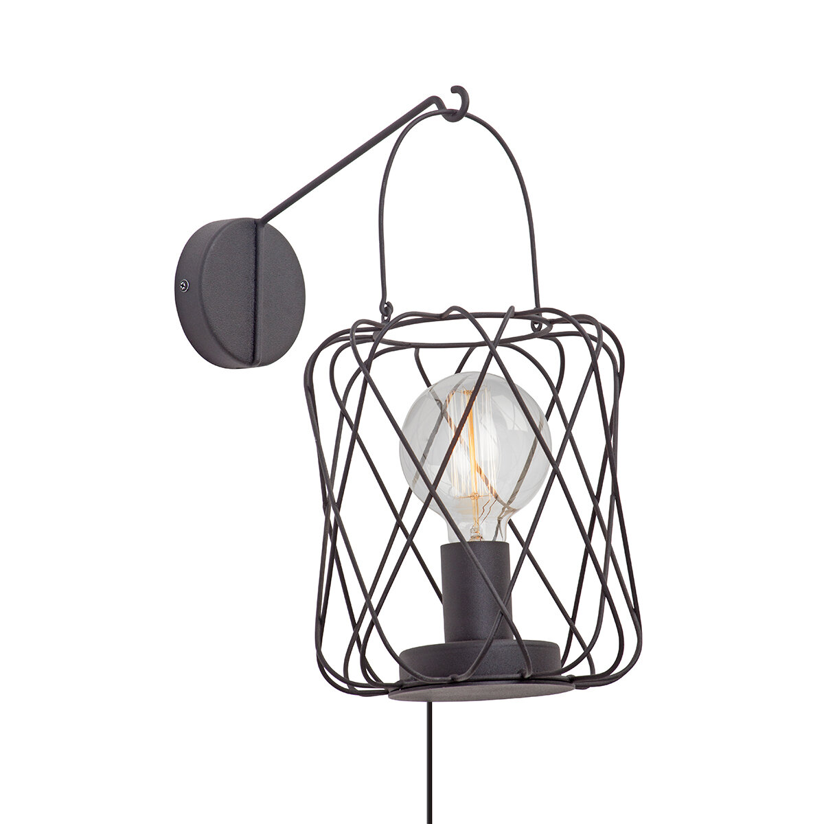 Бра настенный светильник Vitaluce V4763-1/1A , 1 лампа 3м2, Е27, 60Вт, цвет чёрный матовый. %Распродажа!%