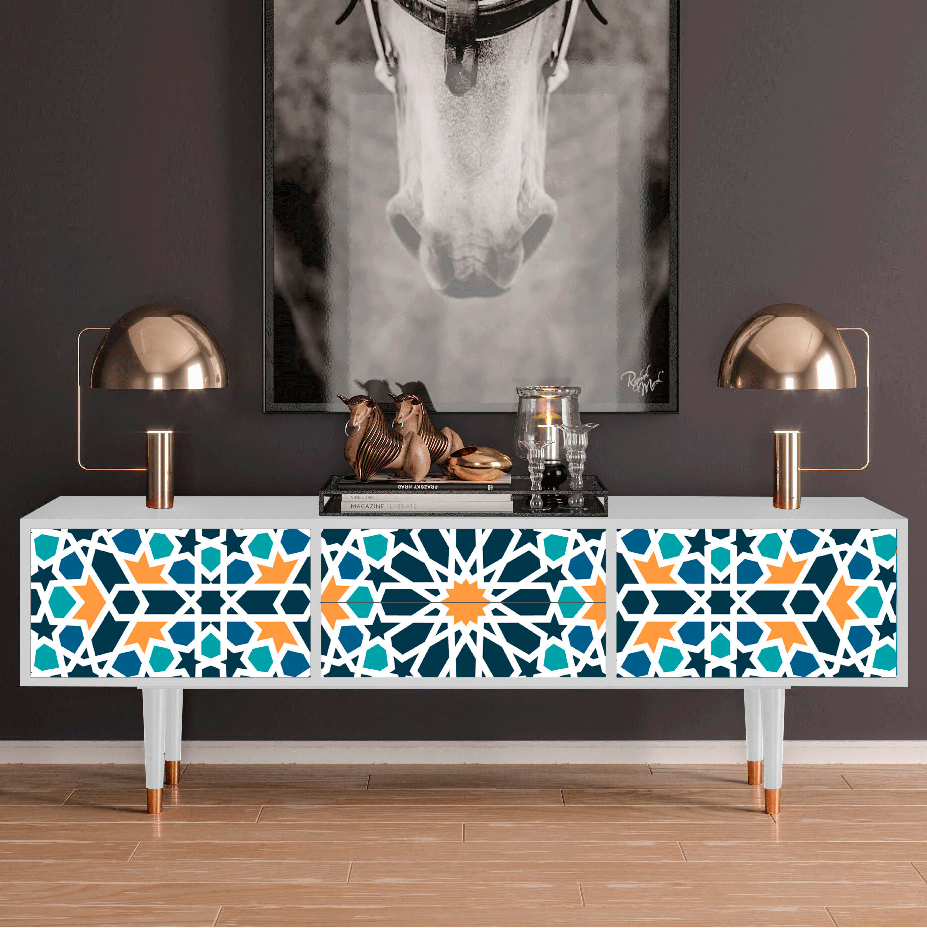 ТВ-Тумба - STORYZ - T4 Kaleidoscope, Размер - 170 x 59 x 48 см, Цвет корпуса - , Белый