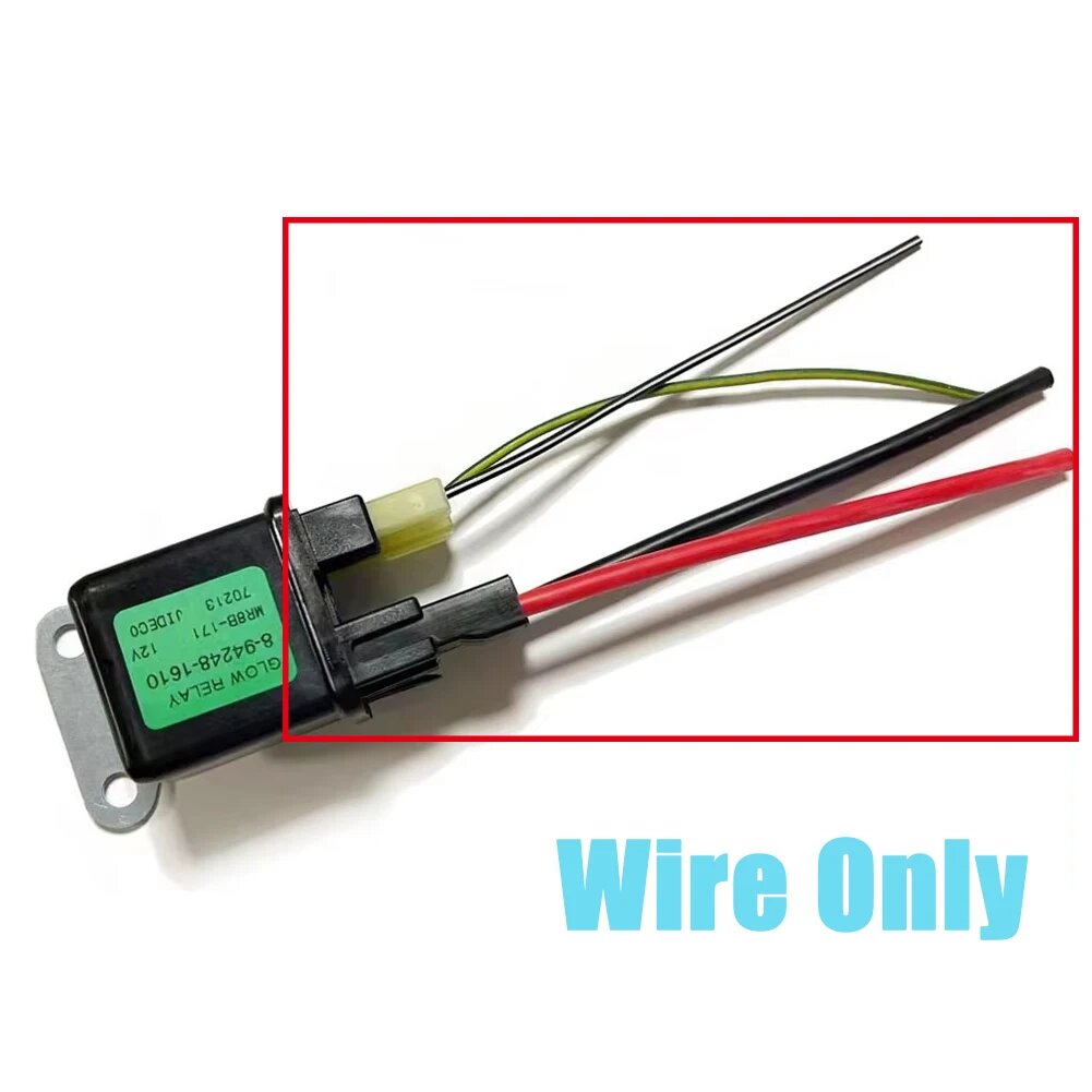8942481610 12 В детали двигателя, реле предварительного подогрева, свеча накаливания для Nissan, Kubota Yanmar, Isuzu Hitachi ZAXIS27U ZAXIS50U ZAXIS40U Wire Only