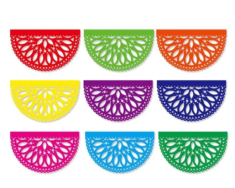 Фетровые флаги День Мертвецов 1 set, Half circle
