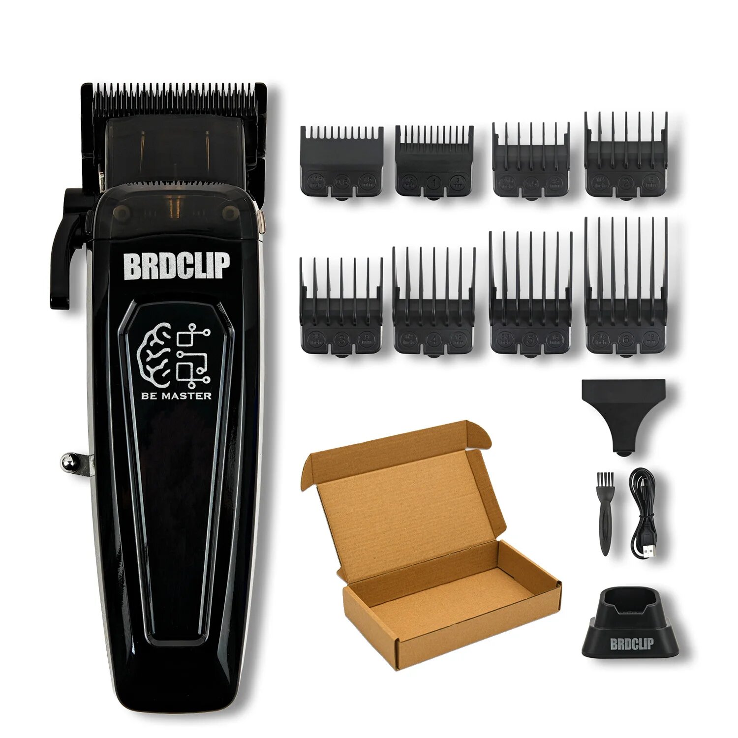 Электрическая машинка для стрижки волос BRDCLIP BRD-106 Black Carton