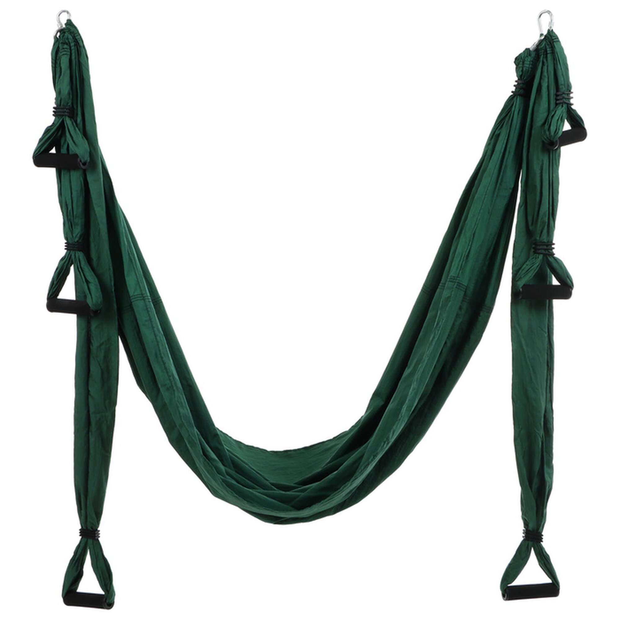Гамак для йоги Sangh, размер 250 × 150 см, макс нагрузка 200 кг, цвет зелёный
