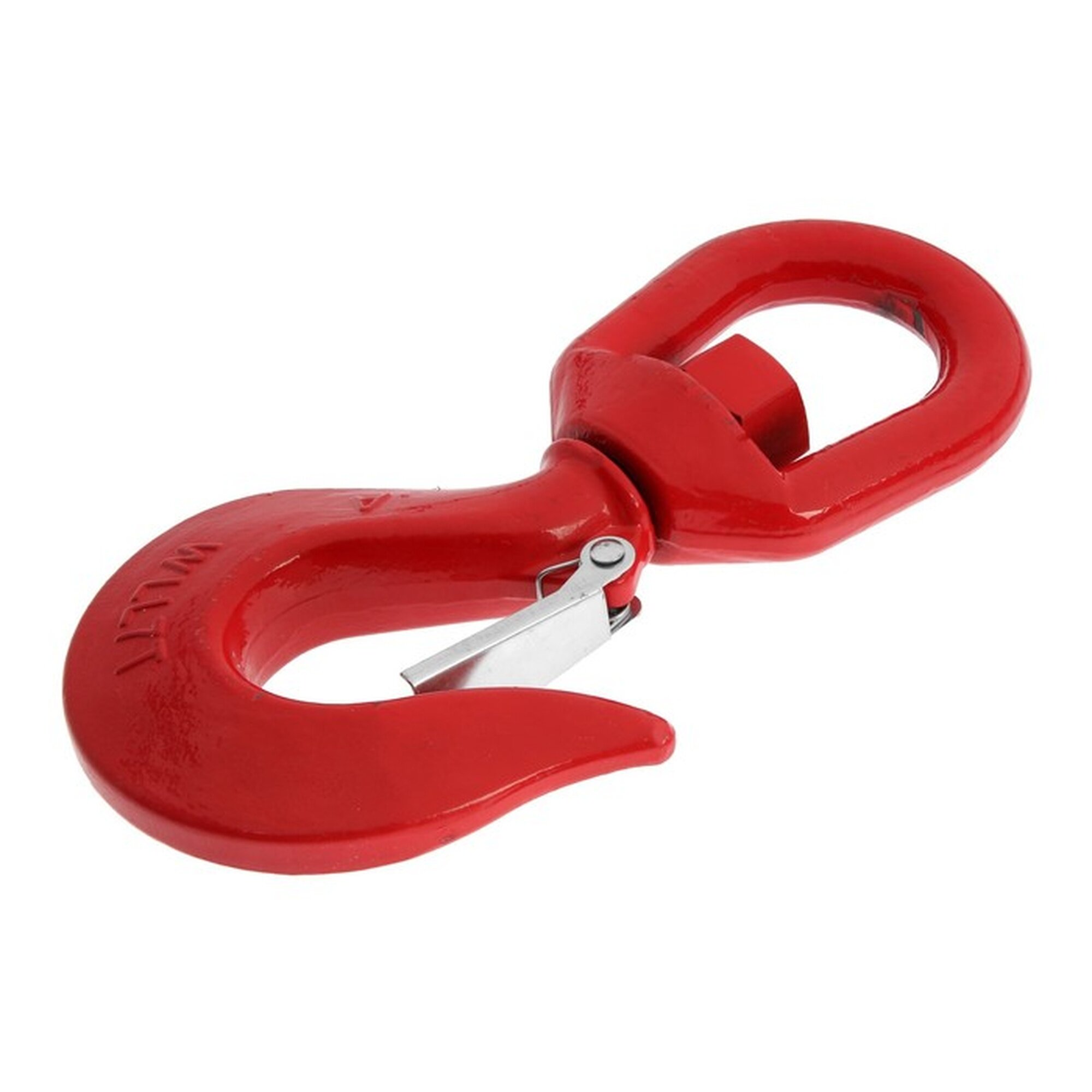 Крюк грузовой Тундра, однорогий, самозакрывающийся, 7 т, красный