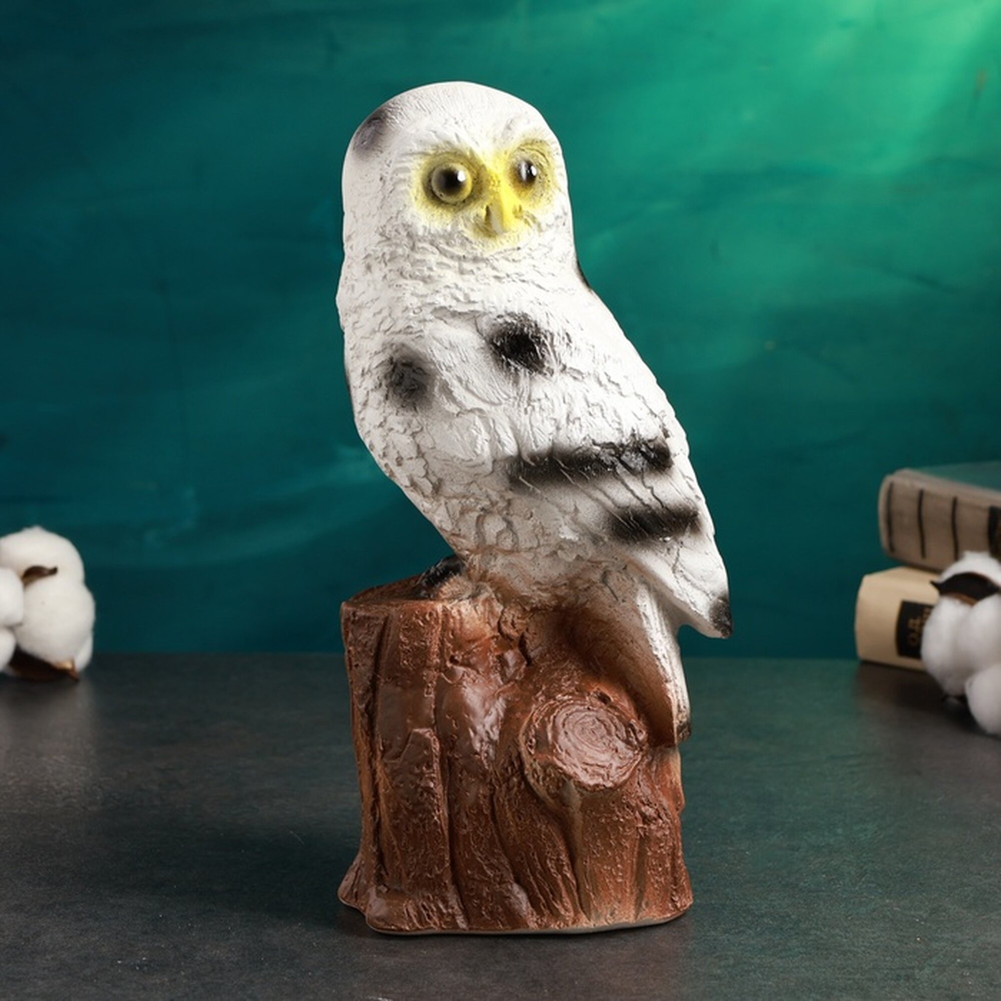Копилка Хорошие сувениры «Сова полярная», гипсовая, 14 см x 12 см x 27 см