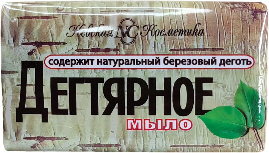 Туалетное мыло невская косметика Дегтярное, с березовым дегтем, 140г