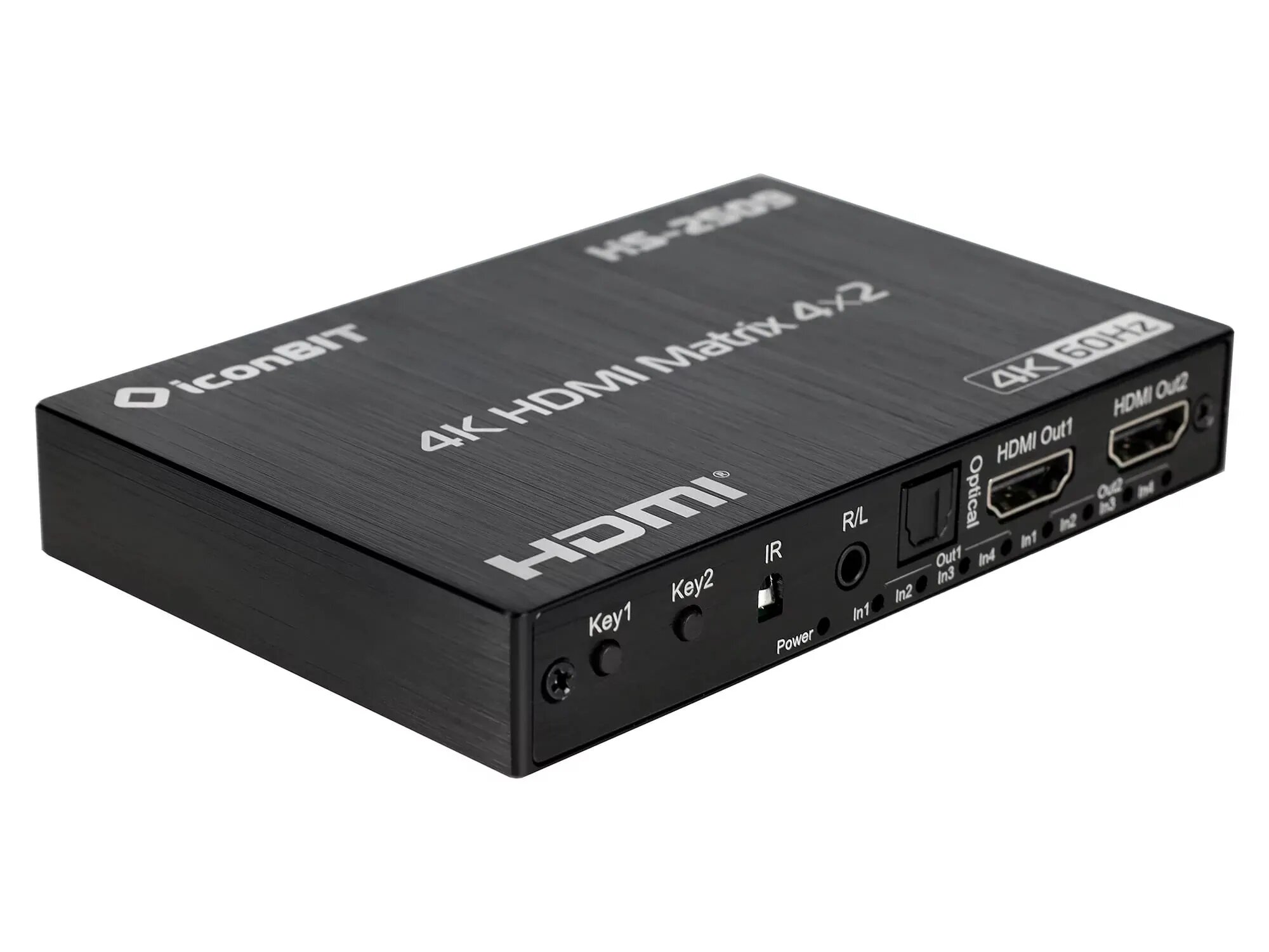 Матричный коммутатор HDMI IconBIT [HS-2509] 4x2, поддержка 4К60