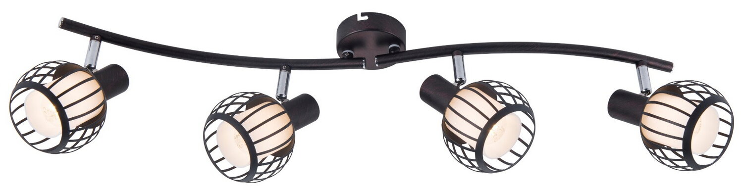 Светильник Rivoli Enio, E14, 4 лампы, 70 см, IP20, мощность 160 Вт бронза/черный