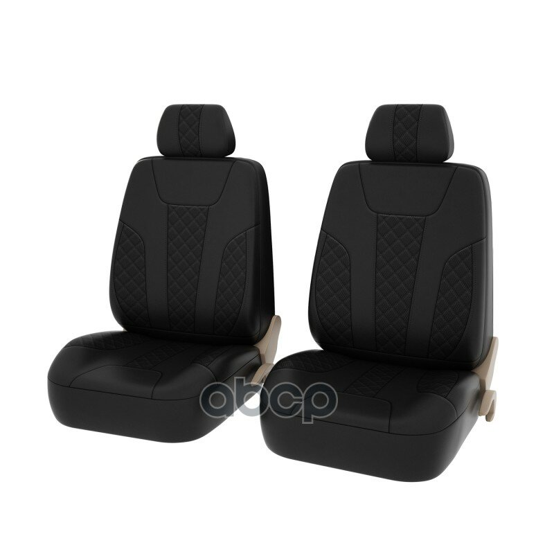 Чехлы автомобильные универсальные эко-кожа черный/черная отстрочка "PSV" Lotos Next 2 (ромб) PSV арт. 135894