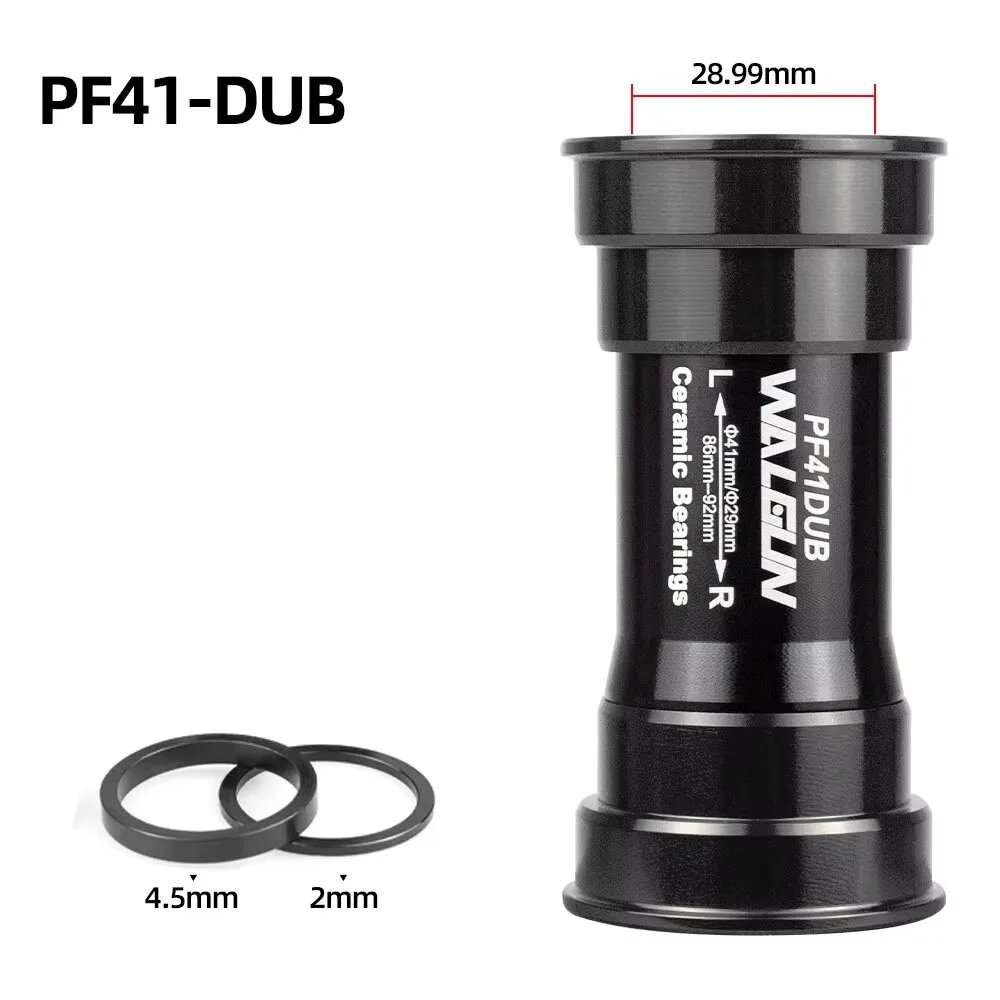 Кареточный узел Shimano Sram Dub GXP керамический алюминиевый 86.5-92 мм Черный, PF41DUB BLACK