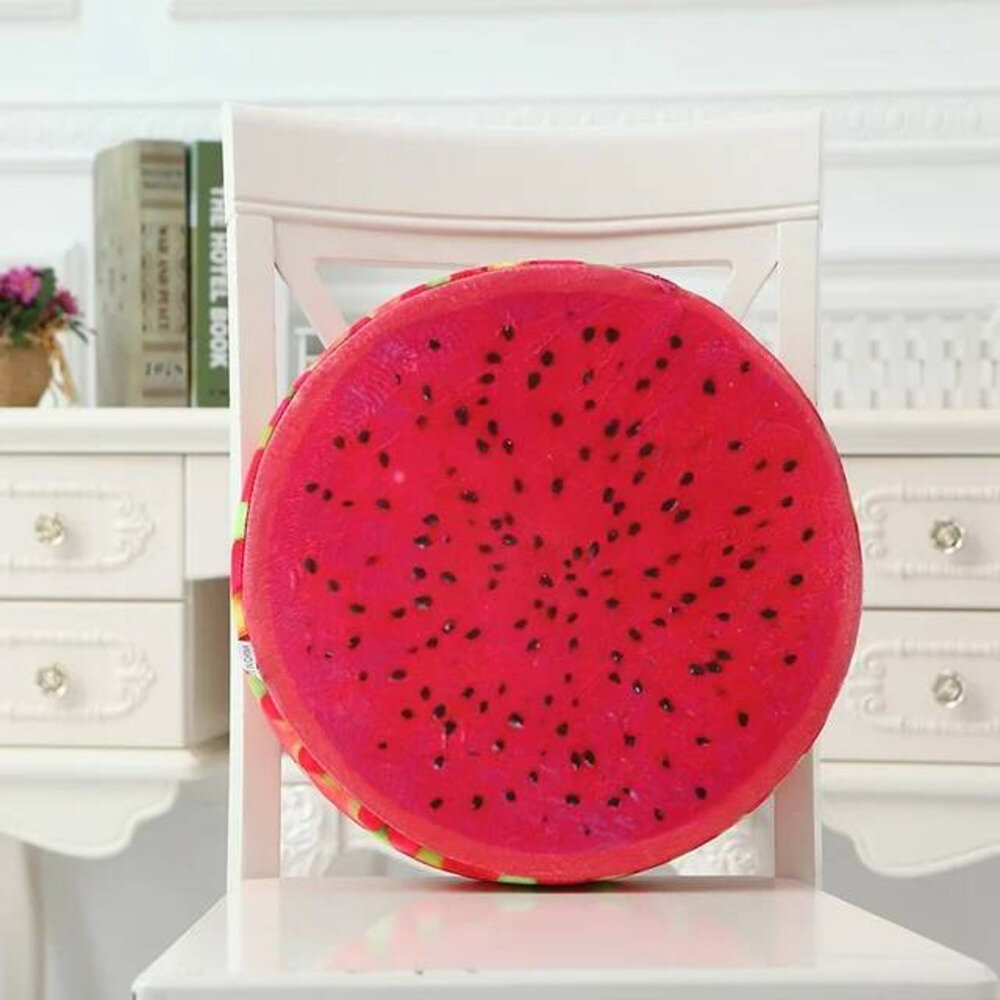 33 см круглые декоративные подушки с 3D-принтом в форме фруктов, декоративные плюшевые подушки с забавными фруктами для дивана и кресла JAF115