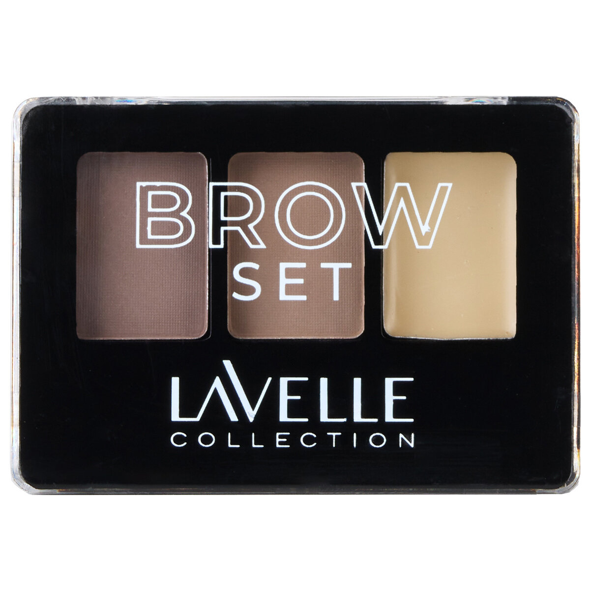 Набор для бровей оформления бровей Lavelle тени + воск тон 04